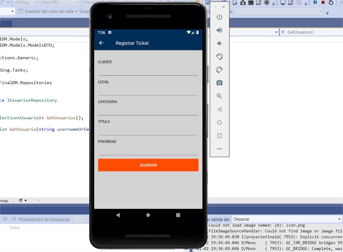 Administrar Tickets - Movil